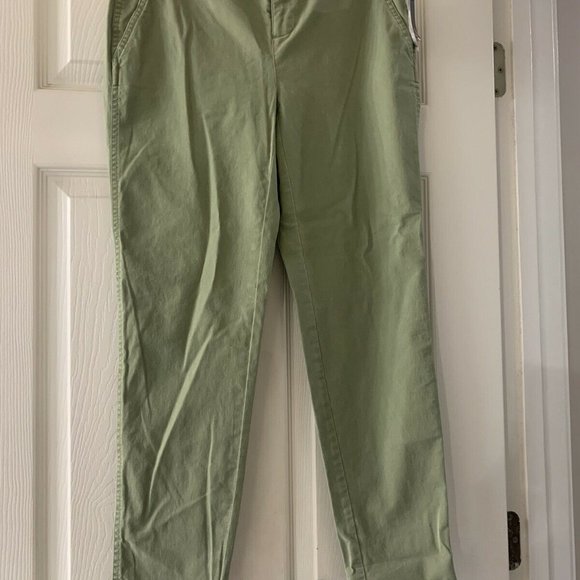 crown & ivy | Pants & Jumpsuits | Crown Ivy Olive Straight Pants Size 2 ...